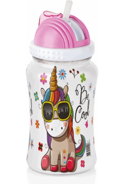 Antas Bpa'sız Pipetli Matara Suluk 400 ml Zuzu Çocuk Su Matarası