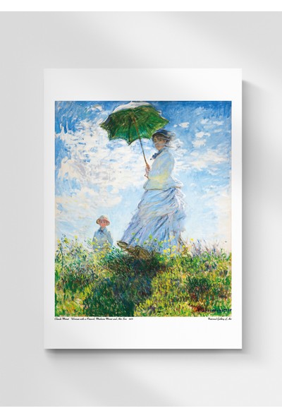 Art House Collective Claude Monet Poster - Woman With A Parasol, Madame Monet And Her Son- Tablo Için Çerçevesiz Poster Art House Collective Claude Monet Poster - Woman With A Parasol, Madame Monet And Her Son- Tablo Için Çerçevesiz Poster