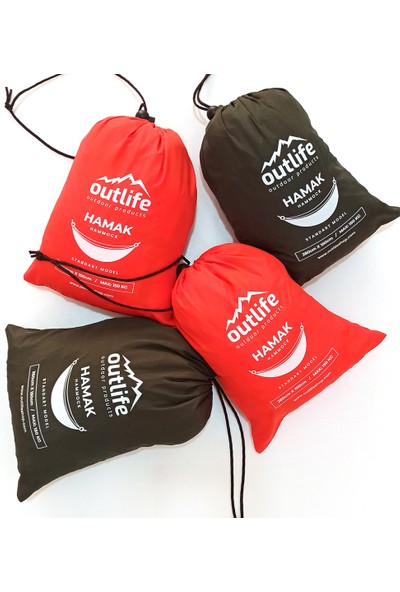 Outlife Hamak - Hafif ve Pratik, Kamp Hamağı (Haki Renk) Outlife Hamak - Hafif ve Pratik, Kamp Hamağı (Haki Renk)