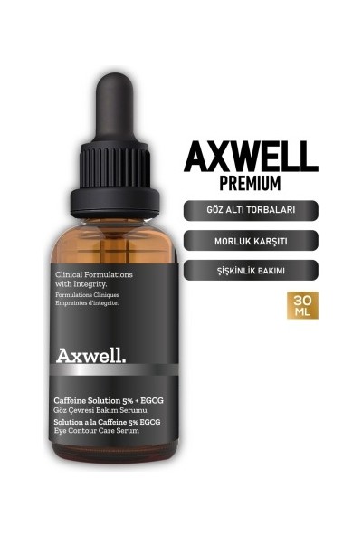 Axwell Göz Altı Morlukları ve Şişkinlikler Için Caffeine Solution 5% + Egcg 30ML Axwell Göz Altı Morlukları ve Şişkinlikler Için Caffeine Solution 5% + Egcg 30ML