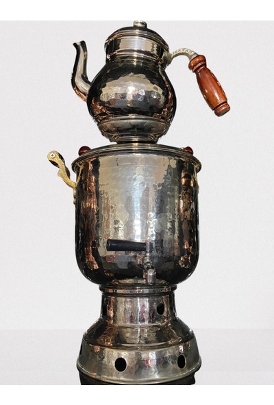 Erzurum Bakırı el Işçiliği Kömürlü Semaver Takımı 8 Lt Erzurum Bakırı el Işçiliği Kömürlü Semaver Takımı 8 Lt