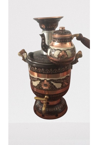 Erzurum Bakırı el Işçiliği Kömürlü Semaver Takımı 8 Lt Erzurum Bakırı el Işçiliği Kömürlü Semaver Takımı 8 Lt