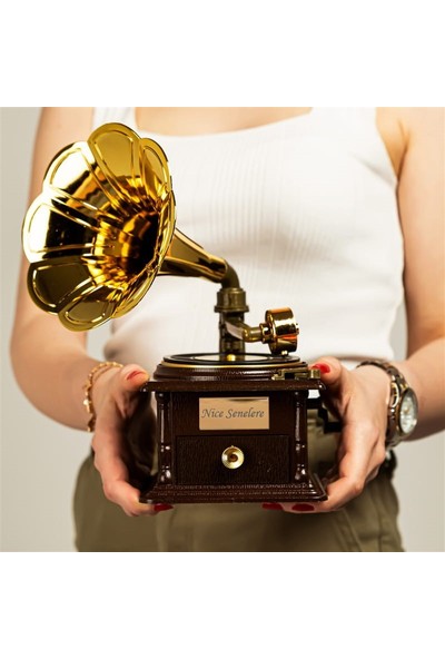 Çılgıntrend Kişiye Özel Nostaljik Tasarımlı Gramafon Müzik Kutusu Çılgıntrend Kişiye Özel Nostaljik Tasarımlı Gramafon Müzik Kutusu