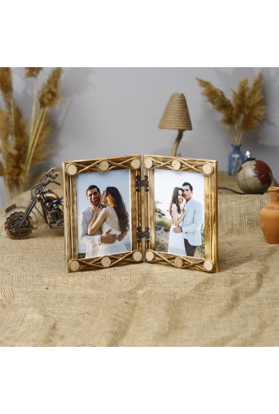 Hanem Grup Ahşap Çiftli Menteşeli 15X21 cm Fotoğraf Çerçevesi Hanem Grup Ahşap Çiftli Menteşeli 15X21 cm Fotoğraf Çerçevesi