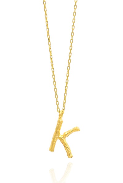 Midyat Nurtaş Gümüş Bambu K Harf 925 Ayar Gümüş Kolye 201020475 Midyat Nurtaş Gümüş Bambu K Harf 925 Ayar Gümüş Kolye 201020475