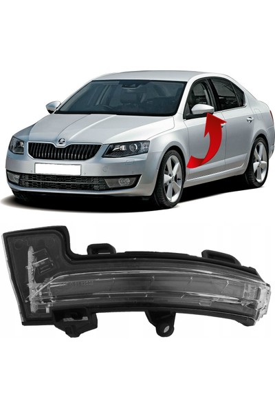 Gkl Skoda Octavia Sol Ayna Sinyali 2013-2019 5E0949101 Gkl Skoda Octavia Sol Ayna Sinyali 2013-2019 5E0949101
