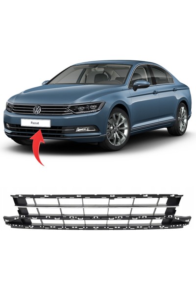 Gkl Vw Passat B8 Orta Izgara Kromlu 2015-2019 3G0853671K Gkl Vw Passat B8 Orta Izgara Kromlu 2015-2019 3G0853671K