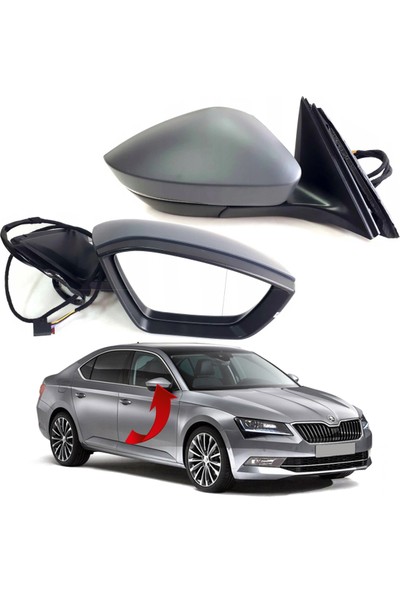 Gkl Ayna Komple 9 Pin Çevre Aydlm Katlanır Sağ 3V1857508A Gkl Ayna Komple 9 Pin Çevre Aydlm Katlanır Sağ 3V1857508A