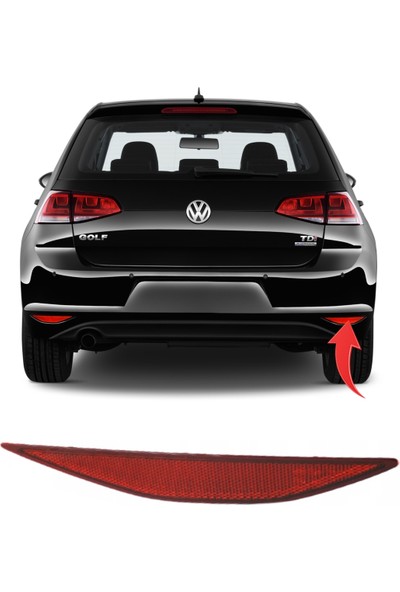Gkl Vw Golf 7 Sağ Tampon Reflektörü 2017-2020 5G0945106