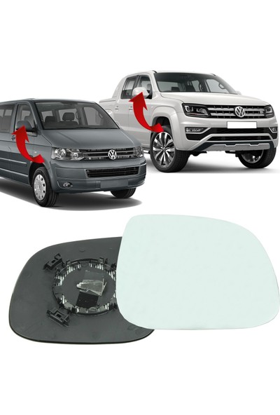 Gkl Vw T6-Amorok 2012-2015 Sağ Ayna Camı Isıtmalı 7E1857522J Gkl Vw T6-Amorok 2012-2015 Sağ Ayna Camı Isıtmalı 7E1857522J
