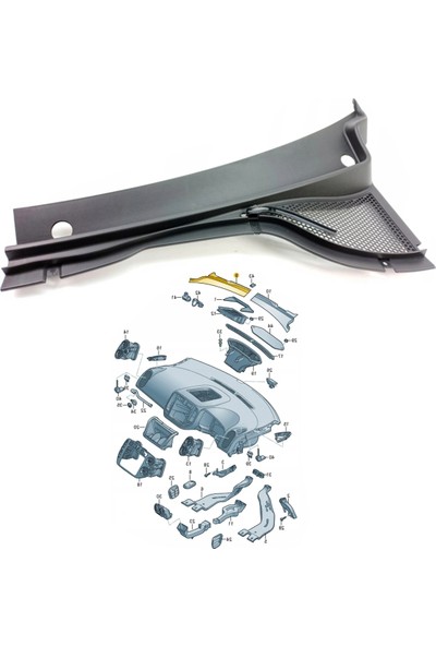 Gkl Vw Tiguan Sol Ön Cam Deflektörü 2008-2018 5N1819403 Gkl Vw Tiguan Sol Ön Cam Deflektörü 2008-2018 5N1819403