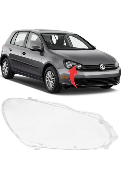 Gkl Volkswagen Golf 6 Sağ Far Camı 2009-2013