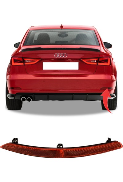 Gkl Audi A3 Sedan Sağ Arka Tampon Reflektörü 2013-2016 8V5945106A Gkl Audi A3 Sedan Sağ Arka Tampon Reflektörü 2013-2016 8V5945106A