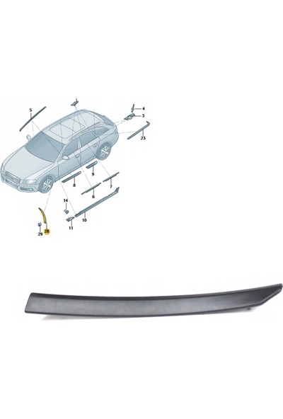 Gkl Audi A4 2009-2018 Çamurluk Uc Cıtası Sol 8K0853823C