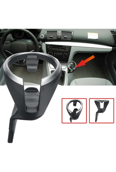 Gkl Bmw E81 E82 E87 E88 E84 Bardaklık Orta Konsol Krom-Siyah 51169122655