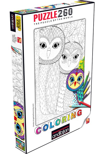 Anatolian 260 Parçalık Boyamalı Puzzle / Baykuş Ailesi - Kod 3316 Anatolian 260 Parçalık Boyamalı Puzzle / Baykuş Ailesi - Kod 3316