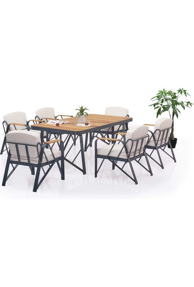 Emekline Florida Masa Takımı - Iroko Ağaç