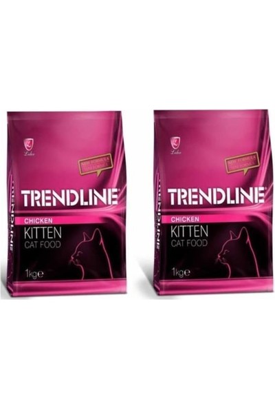 Trendline Kitten Tavuklu Yavru Kedi Maması 1 kg x 2 Adet Trendline Kitten Tavuklu Yavru Kedi Maması 1 kg x 2 Adet