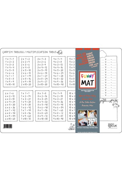 Akademi Çocuk Akademi Çocuk-Funny Mat - Çarpım Tablosu