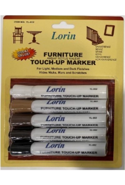 Weblonya Mobilya Rötuş Kalemi 5li Mobilya Çizik Giderici 8131