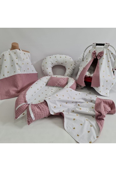 Babynest Dünyası Mürdüm Pike Kalp Babynest Seti Babynest Dünyası Mürdüm Pike Kalp Babynest Seti