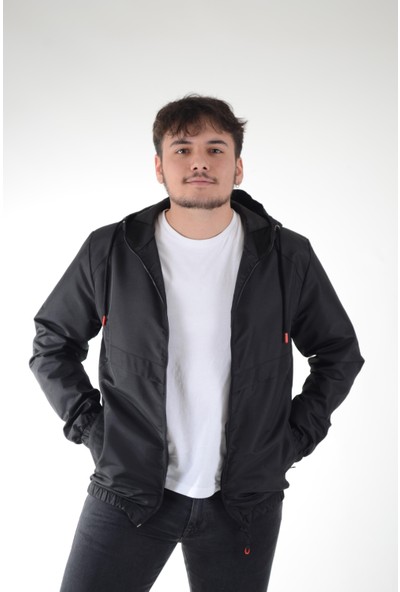 Wearz Çapraz Model Lastikli Uzay Kapüşonlu Mevsimlik Mont & Yağmurluk 2930