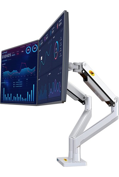 Nb North Bayou G32 Gümüş 22 İnç32 İnç Çift Kol 2-15KG Amortisörlü Vesa Profosyonel Monitör Standı Nb North Bayou G32 Gümüş 22 İnç32 İnç Çift Kol 2-15KG Amortisörlü Vesa Profosyonel Monitör Standı