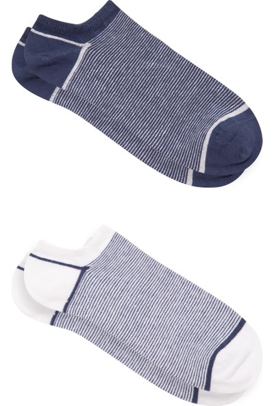 Mavi Gri Patik Çorap