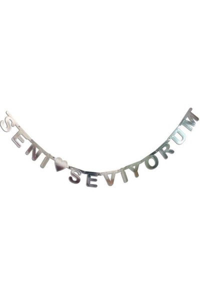 Papercraft Seni Seviyorum Banner Duvar Yazısı Papercraft Seni Seviyorum Banner Duvar Yazısı