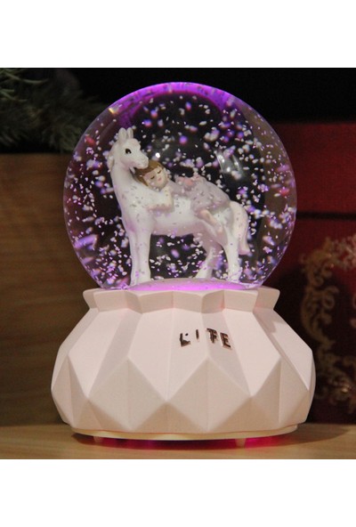 Hediye Biziz Kar Küresi Işıklı Müzikli Life Kar Küresi
