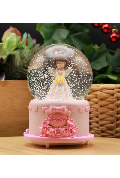 Hediye Biziz Koruyucu Meleğim Kar Motorlu, Işıklı ve Müzikli Mega Boy Kar Küresi Hediye Biziz Koruyucu Meleğim Kar Motorlu, Işıklı ve Müzikli Mega Boy Kar Küresi