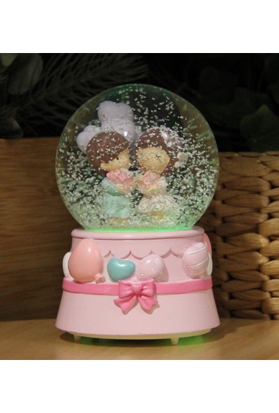 Hediye Biziz Kar Küresi Işıklı Müzikli Kar Küresi Lovely