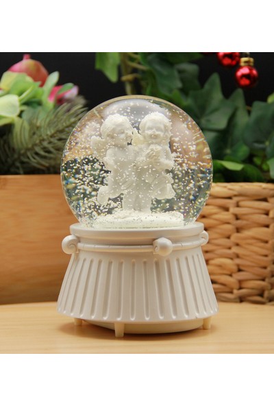 Hediye Biziz Beyaz Melekler Kar Motorlu, Işıklı ve Müzikli Mega Boy Kar Küresi Hediye Biziz Beyaz Melekler Kar Motorlu, Işıklı ve Müzikli Mega Boy Kar Küresi