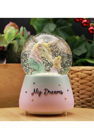 Hediye Biziz Benim Rüyam Kar Motorlu, Işıklı ve Müzikli Mega Boy Kar Küresi Hediye Biziz Benim Rüyam Kar Motorlu, Işıklı ve Müzikli Mega Boy Kar Küresi