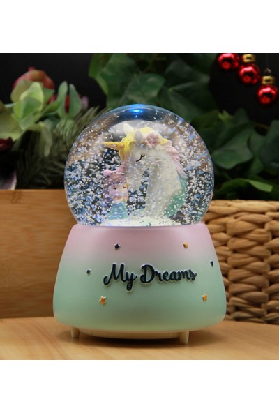 Hediye Biziz Benim Rüyam Kar Motorlu, Işıklı ve Müzikli Mega Boy Kar Küresi Hediye Biziz Benim Rüyam Kar Motorlu, Işıklı ve Müzikli Mega Boy Kar Küresi