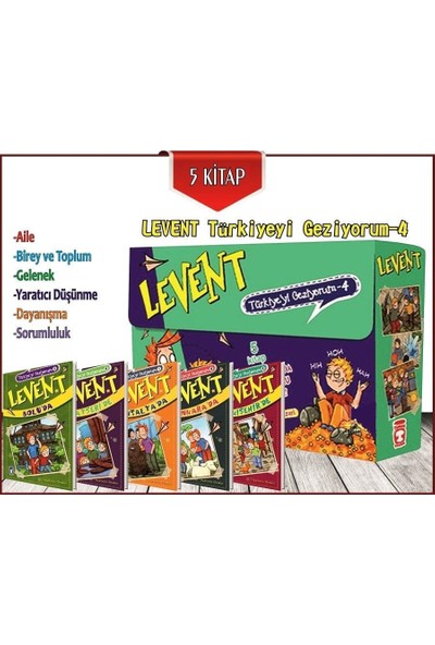 Levent Türkiye'yi Geziyorum 4. Set (5 Kitap) - Nurdan Damla (Ciltli)