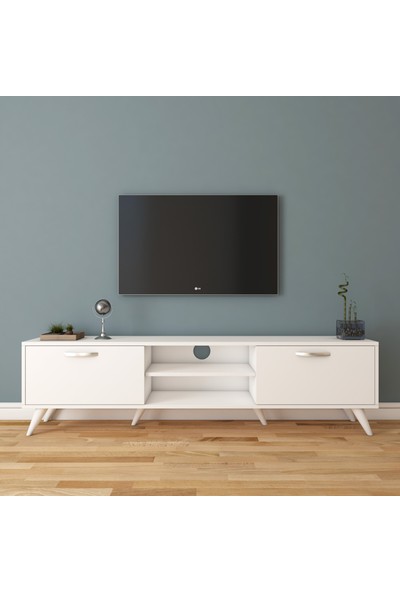 Rani A9 Tv Ünitesi Modern Ayaklı Tv Sehpası 180 cm Beyaz Rani A9 Tv Ünitesi Modern Ayaklı Tv Sehpası 180 cm Beyaz