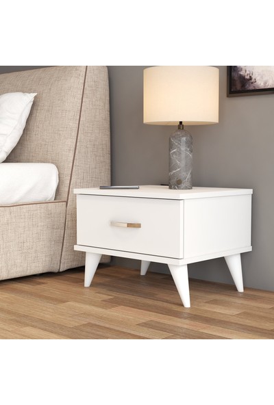 Tanmob Komidin 1 Çekmeceli Beyaz - KMD0101