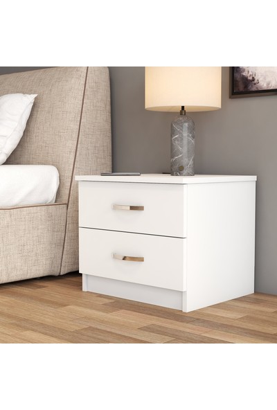 Tanmob Komidin 2 Çekmeceli Beyaz - KMD0201