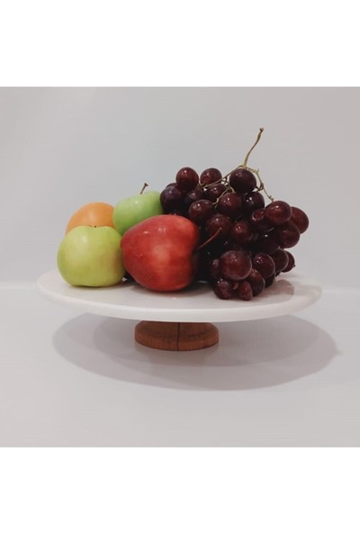 Esta Home Estahome 30 cm Yuvarlak Ince Bel Ahşap Ayaklı Mermer Sunumluk Esta Home Estahome 30 cm Yuvarlak Ince Bel Ahşap Ayaklı Mermer Sunumluk