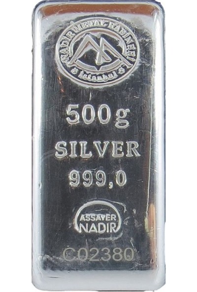 Nadir 500 gr 999.0 Saf Gümüş Külçe