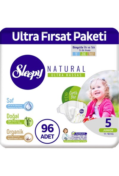 Sleepy 120'LI Natural Bebek Bezi 5 Nunara Junior