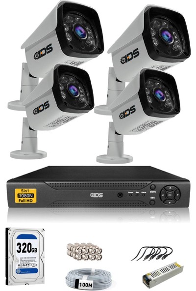 IDS 4 Kameralı Set - 5 Mp Sony Lensli Full HD Gece Görüşlü Güvenlik Kamerası Sistemi 320 Dış IDS 4 Kameralı Set - 5 Mp Sony Lensli Full HD Gece Görüşlü Güvenlik Kamerası Sistemi 320 Dış