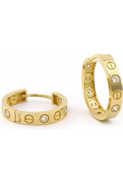 Altınkaynak 14 Ayar Cartier Altın Küpe Altınkaynak 14 Ayar Cartier Altın Küpe