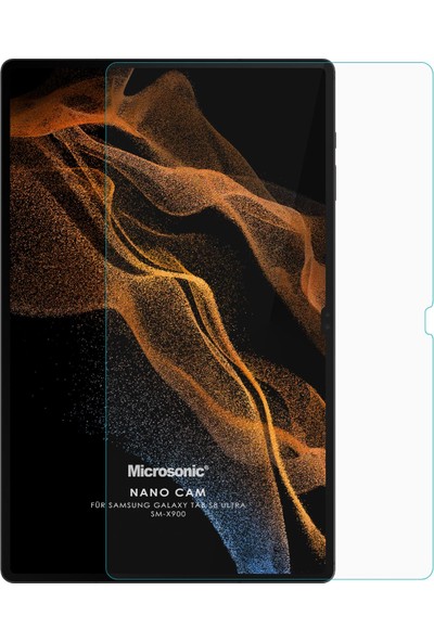 Microsonic Samsung Galaxy Tab S8 Ultra X900 Nano Glass Cam Ekran Koruyucu