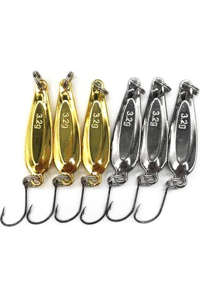 Beauty Life 6 Adet Sert Balıkçılık Lures Yüksek Kaliteli Kaşık (Yurt Dışından)