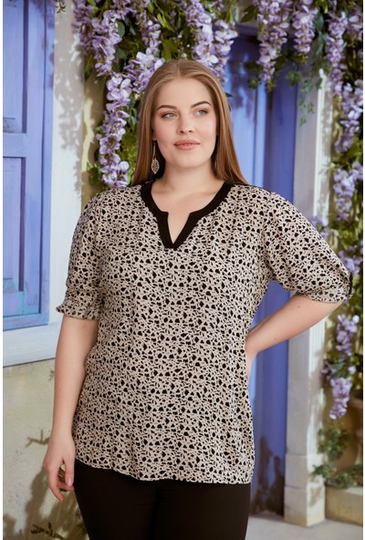 Rmg Büyük Beden Vizon Bluz