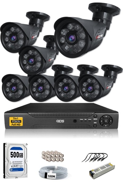 IDS 7 Kameralı 5 Mp Sony Lensli 1080P Full HD Güvenlik Kamerası Sistemi - Cepten Izle - 500DIŞ IDS 7 Kameralı 5 Mp Sony Lensli 1080P Full HD Güvenlik Kamerası Sistemi - Cepten Izle - 500DIŞ
