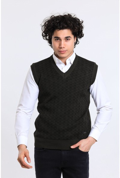 Soylu Triko Süveter Desenli Haki (3217) Soylu Triko Süveter Desenli Haki (3217)