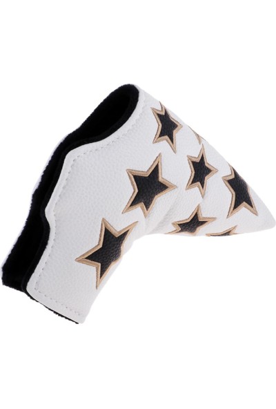 Golf Blade Atıcı Kafa Kapak Boot Headcover Koruyucu Çanta Pu Kol Beyaz Golf Blade Atıcı Kafa Kapak Boot Headcover Koruyucu Çanta Pu Kol Beyaz